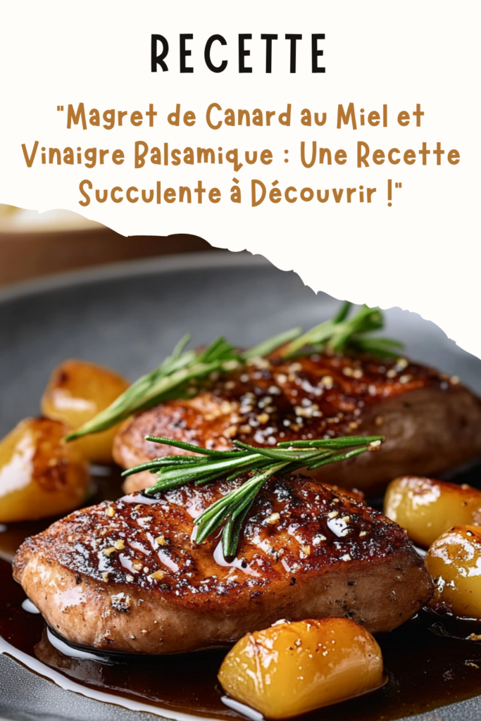 Magret de Canard au Miel et Vinaigre Balsamique : Une Recette ...