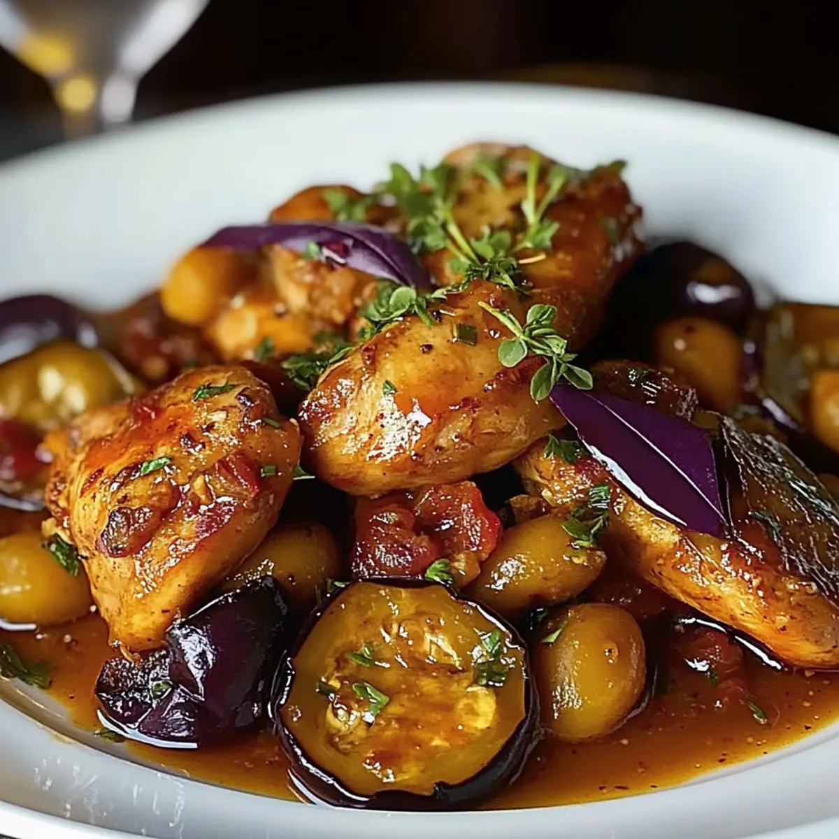 Ragoût Savoureux de Poulet aux Aubergines: Un Délice Réconfortant ...